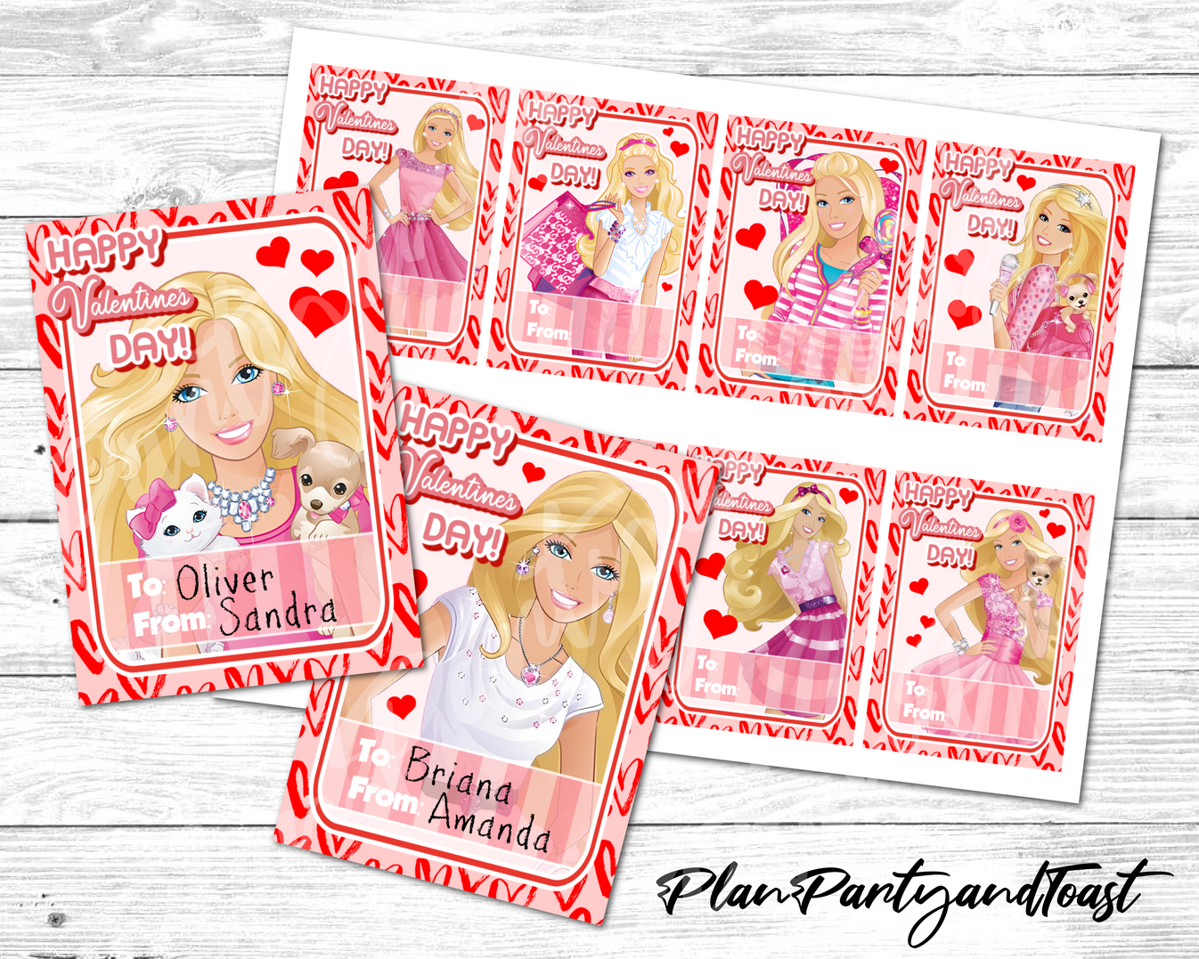 Barbie Valentine's Day Cards – Plan Party & Toast