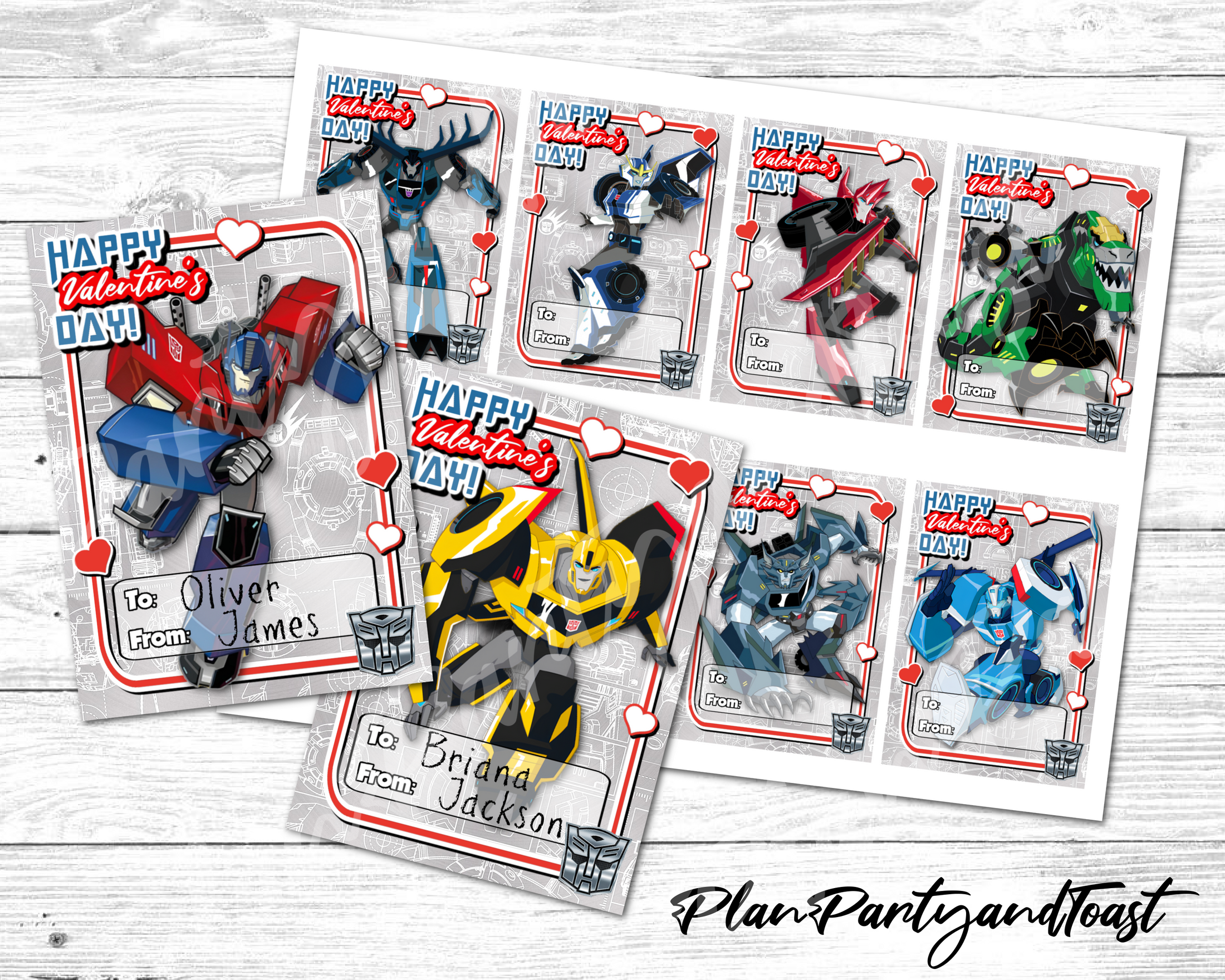 Transformers Valentine's Day Cards – Plan Party & Toast