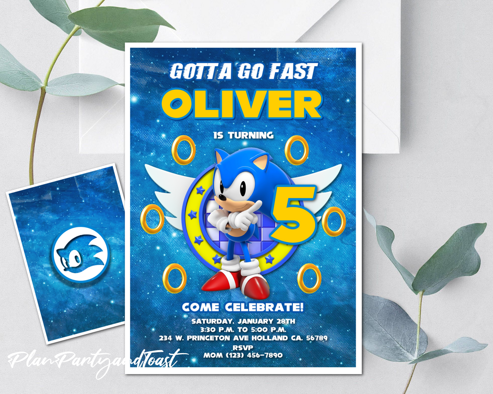Sonic birthday invitation bash – Plan Party & Toast