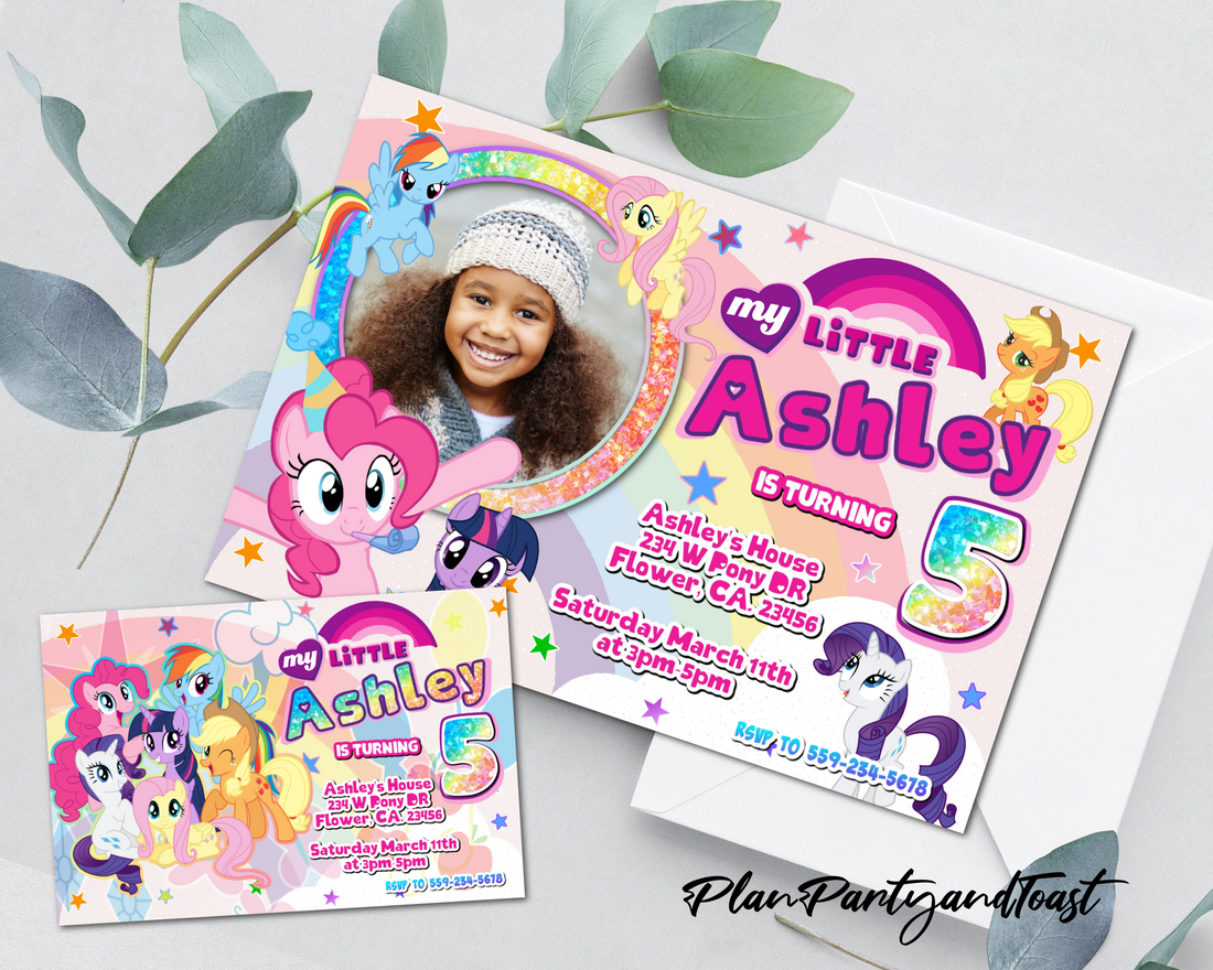 My Little Pony birthday invitation – Plan Party & Toast