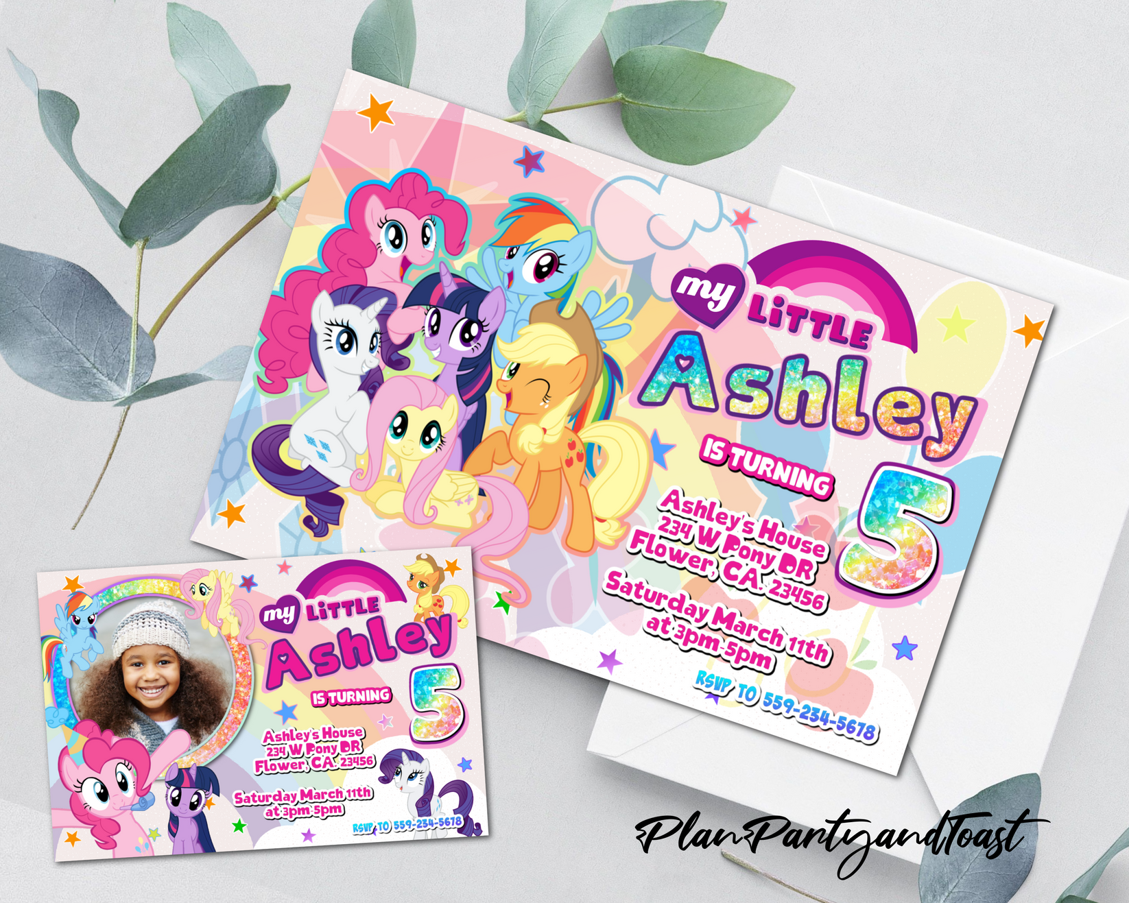 My Little Pony birthday invitation – Plan Party & Toast