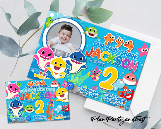 Baby Shark birthday invitation – Plan Party & Toast