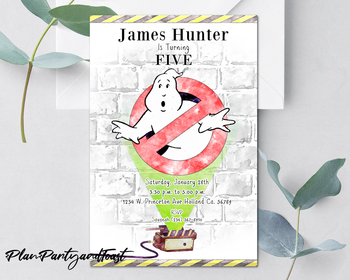 Ghostbusters birthday invitation – Plan Party & Toast